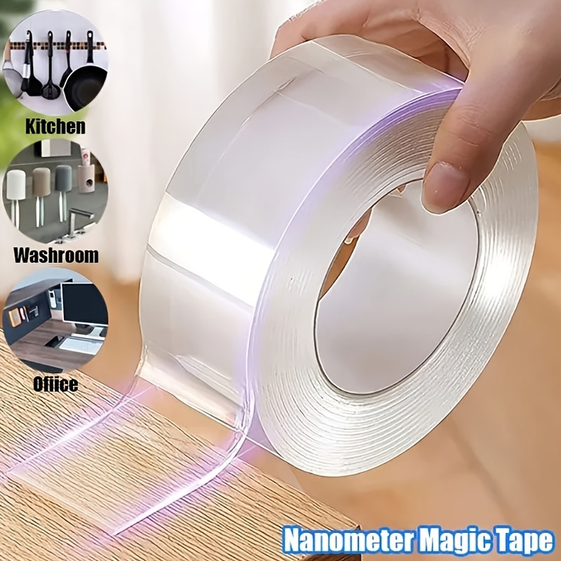 Nano Tape - Heavy Duty, Reusable Double-Sided Clear Mounting Tape for Home and Office Use ...