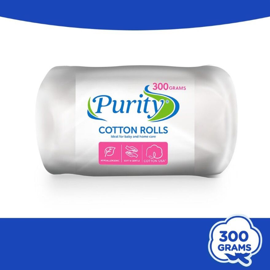 Purity Cotton Rolls 300g x 1 pack | Shopee Philippines