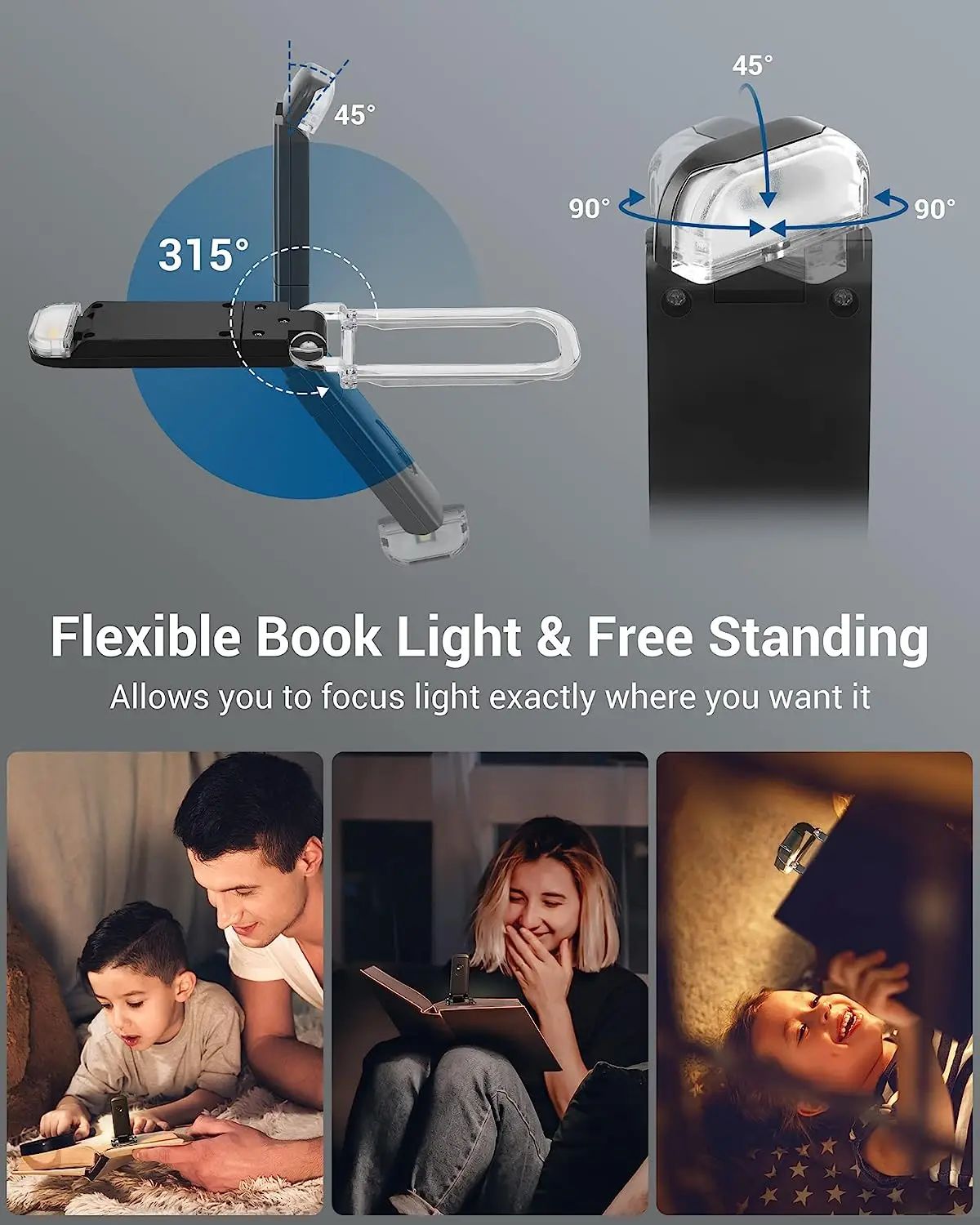 Hot product -LED reading light with adjustable brightness USB eye ...
