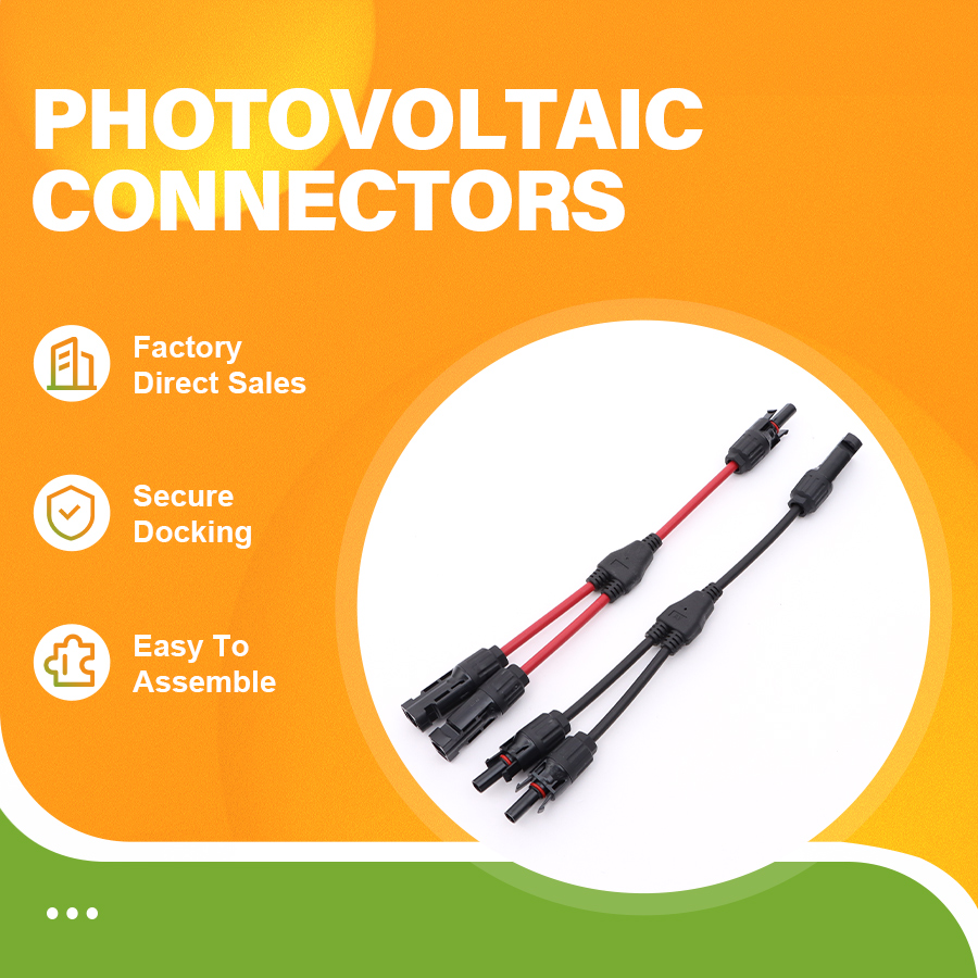 NewLyy 2PCS Y Branch Solar PV Connector 2 to 1 Solar Connector Y Type ...