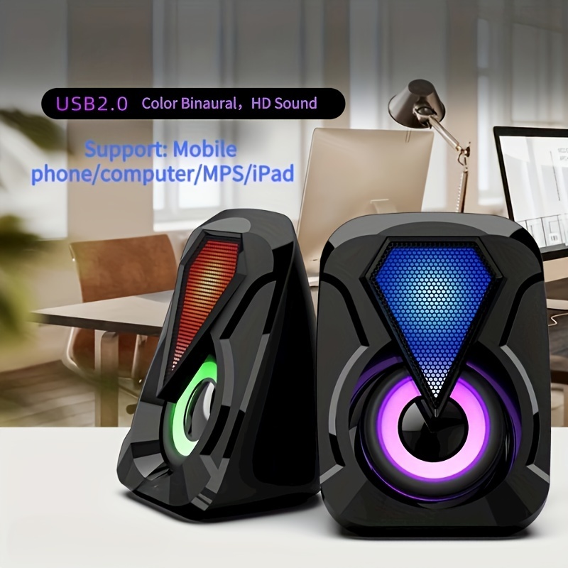 E-1053 Computer Speaker, 3Wx2, Small Body Deep Woofer, Stereo 2.0 USB ...