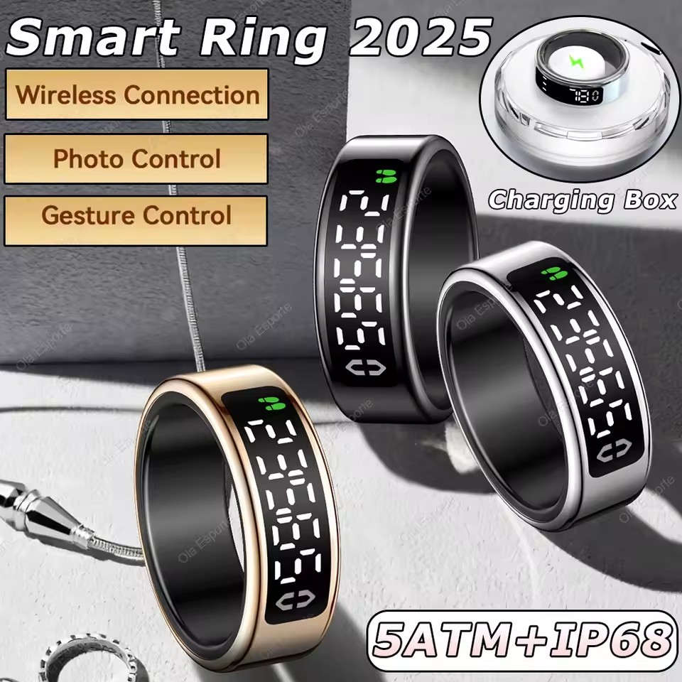 For Samsung Smart Ring for Galaxy Ring with Screen New Smart Ring Touch ...