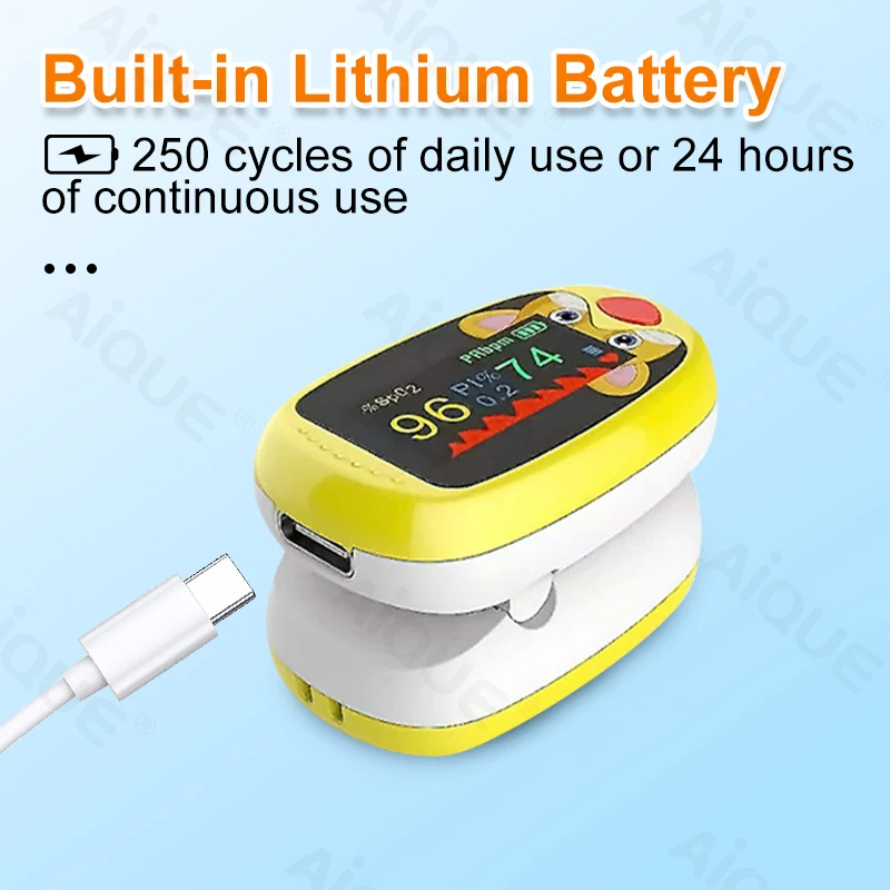 New Rechargeable Child Finger Clip Medical Oximeter, Nurse, Pediatric ...