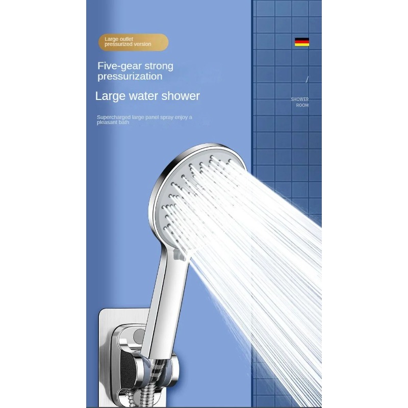 Large Pressurized Rain Shower Head: Five-Speed Adjustable Bathroom ...