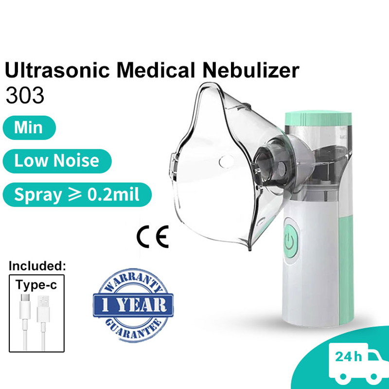 Portable Ultrasonic Nebulizer - Medical Grade Compact Machine With 2 ...