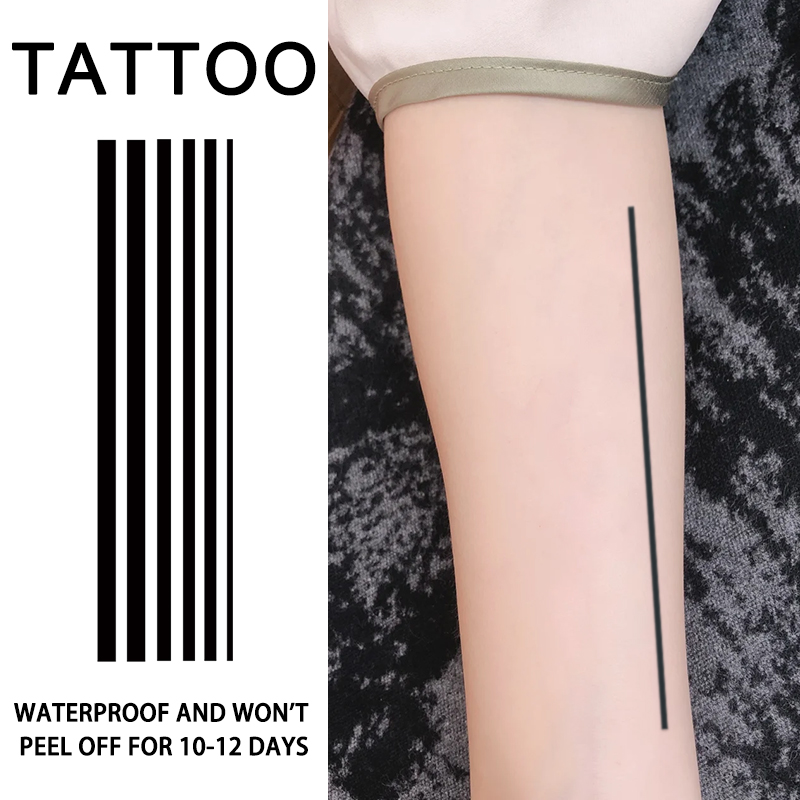 Simple Line Herbal Tattoo Stickers Waterproof Long-Lasting Men Women ...