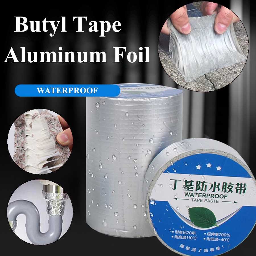 Aluminum Foil Tape Waterproof Butyl Tape Super Fix Repair Wall Crack ...