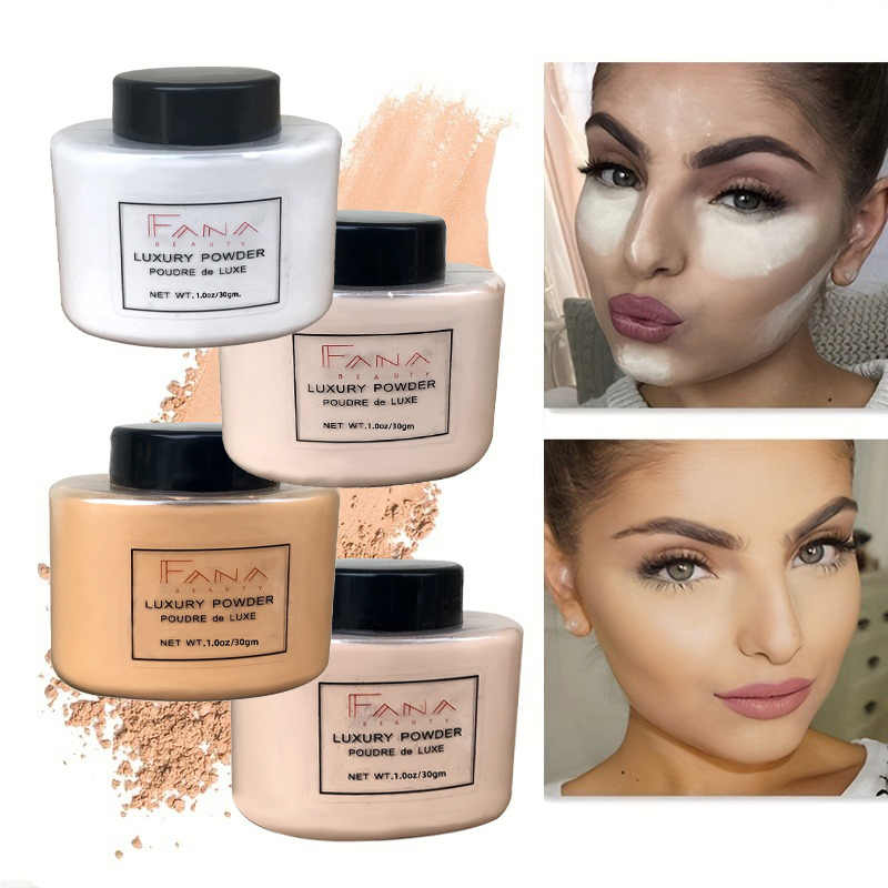 4 Colors of Long-lasting Waterproof Loose Powder, Light and Breathable ...