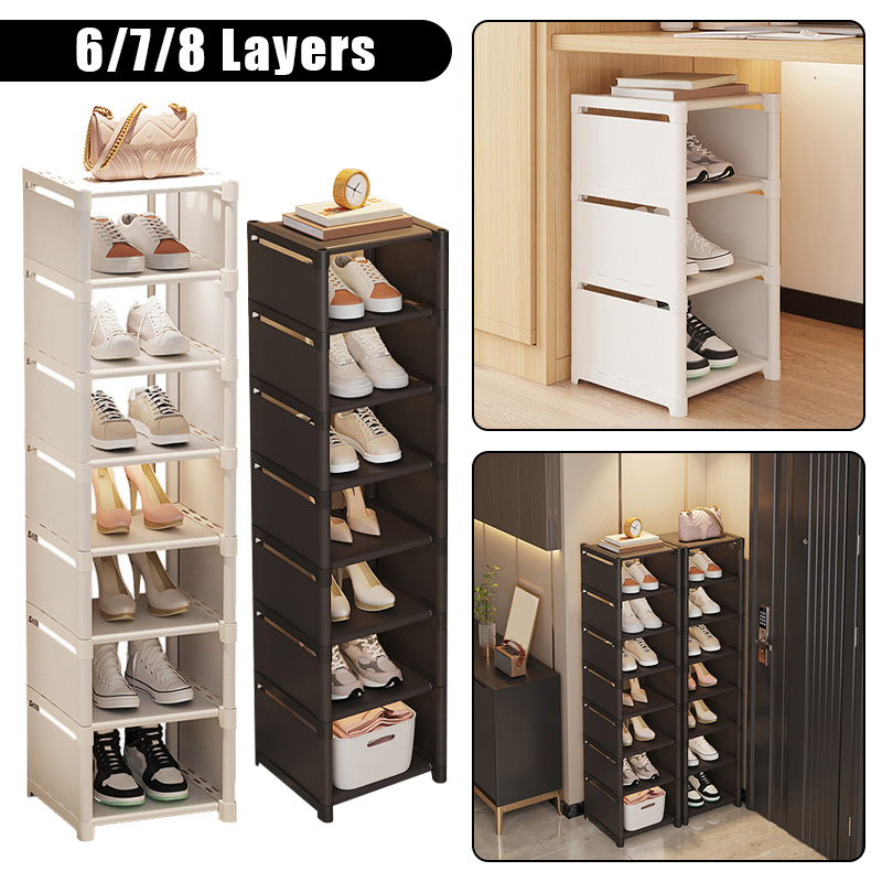 6/7/8 Layers Stackable Multilayer Shoe Rack Multi-Layer Shoes Shelves ...