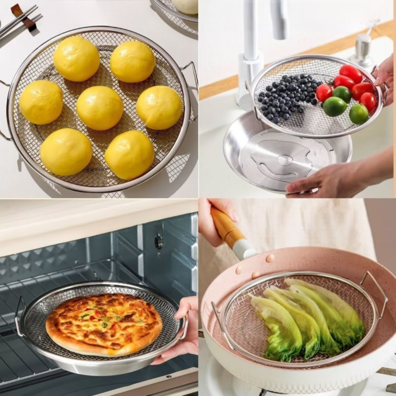 Stainless Steel Oil Filter Tray for Kitchen Oil Strainer, Steamable ...
