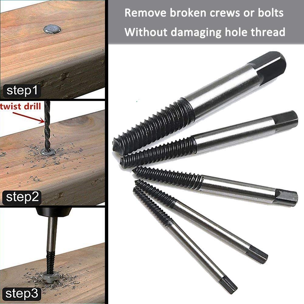 5/6Pcs Broken wire extractor with coarse and fine teeth Damaged Screws ...
