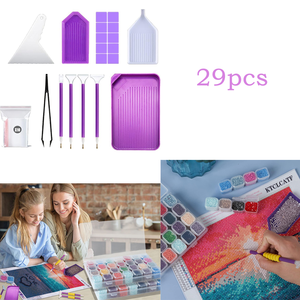 29 PCSDIY Diamond Painting Tools and Accessories Kit Multi-Size ...