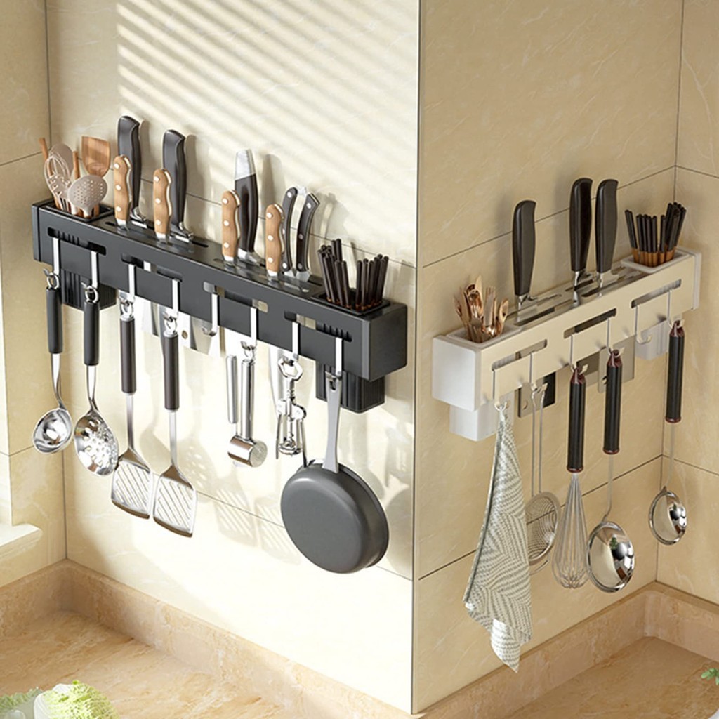 Knife Storage Holder Hooks Cutlery Iron Kitchen Utensils | Shopee ...