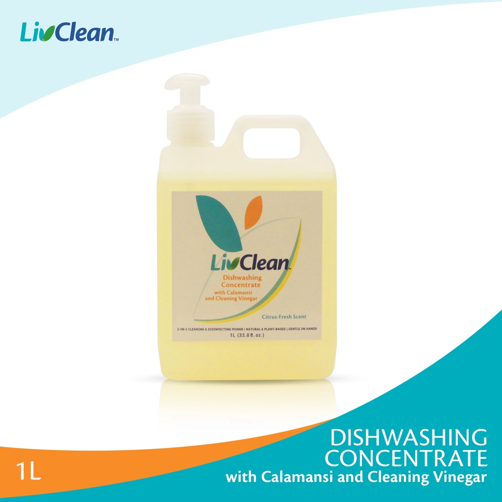 LivClean Dishwashing Concentrate with Calamansi and Vinegar 1L | Shopee Philippines