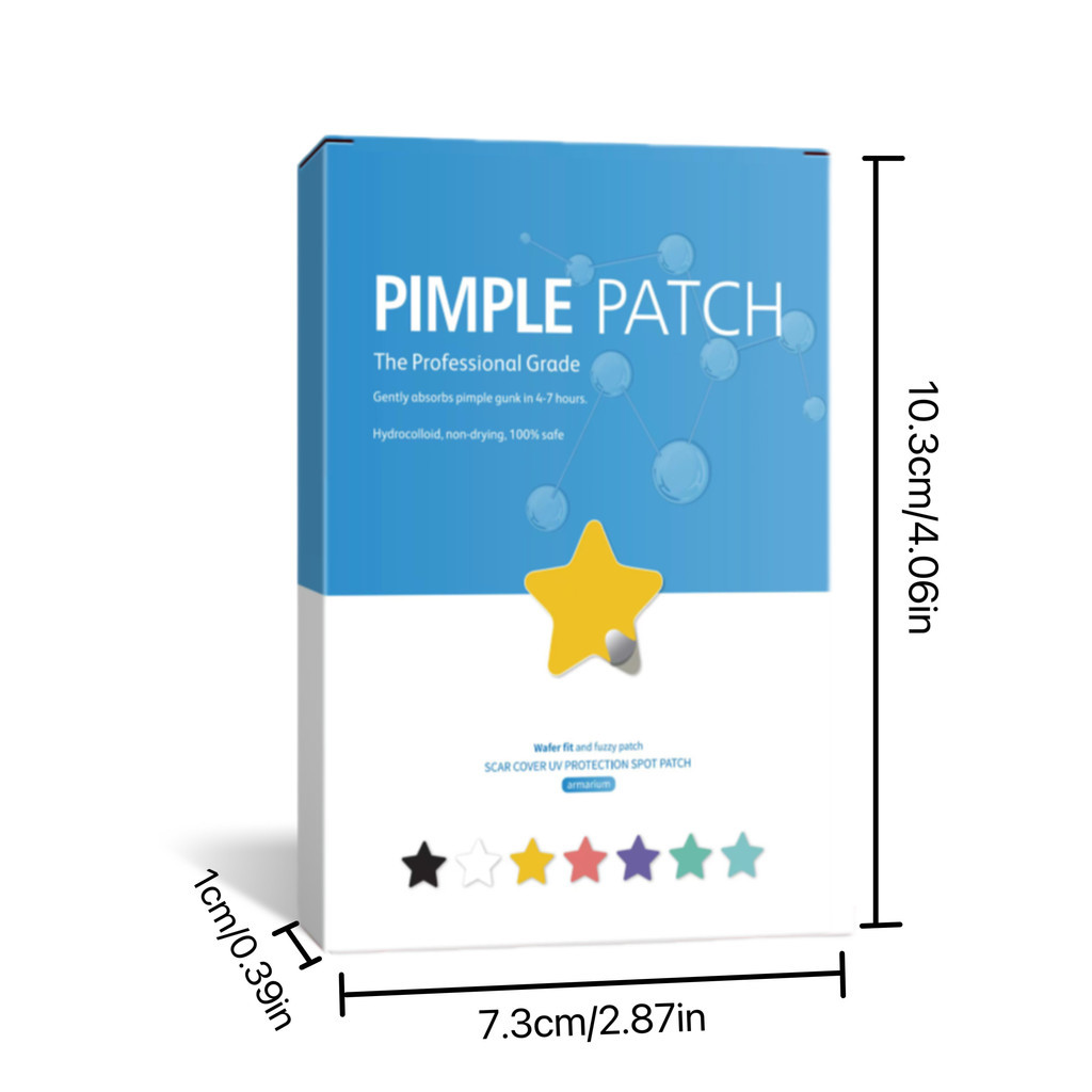 280-Piece Colored Star Acne Covers - 7 Colors, Cute Design; Conceals ...