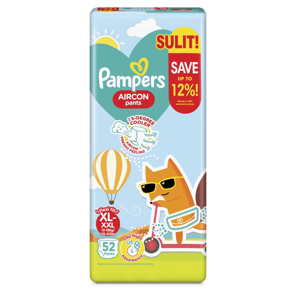 Pampers Aircon Pants Super Jumbo XL 52s TPR | Shopee Philippines