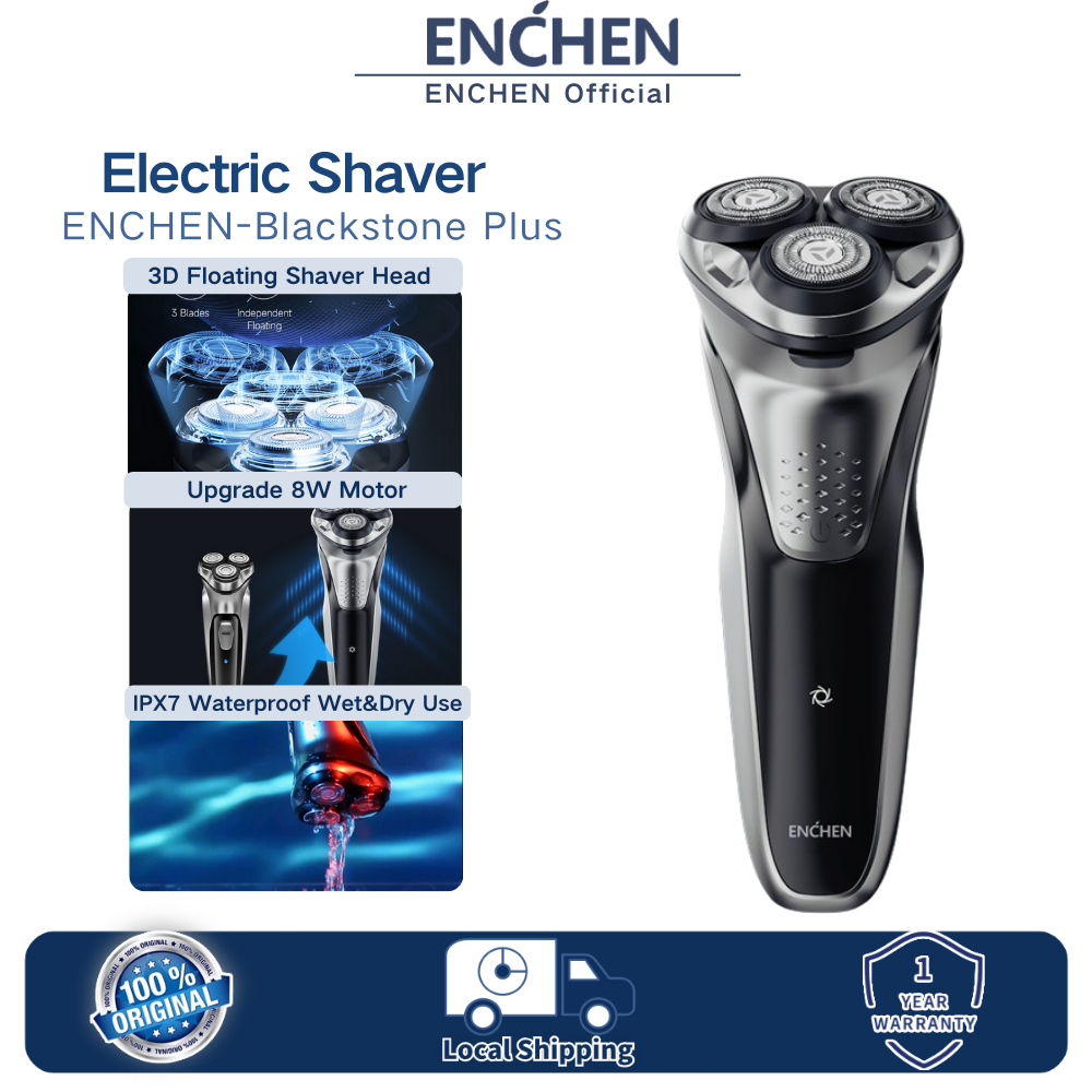 Enchen Blackstone Plus Electric Shaver 8W IPX7 Waterproof Wet & Dry 3D ...