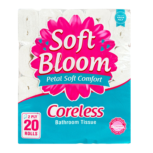 Soft Bloom Coreless Bathroom Tissue 2 Ply 100 Pulls 20 Rolls | Shopee ...