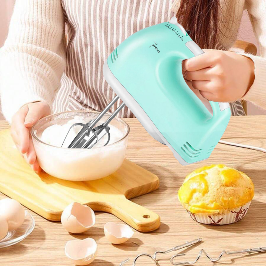 1 PC Euro plug 150W electric hand mixer, 7-speed hand-held whisk ...