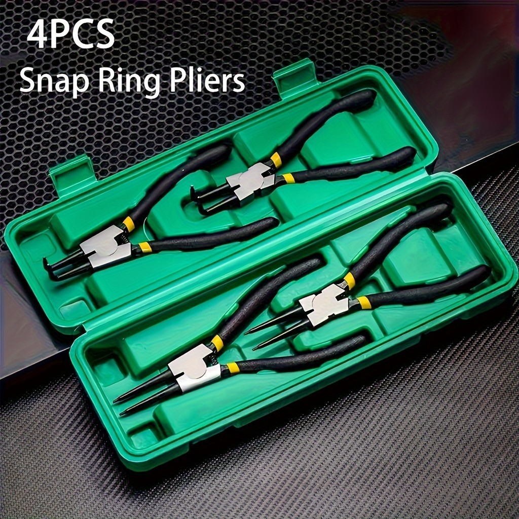 4 Pcs Snap Ring Pliers Set, 7 inches Internal/External Heavy Duty for ...