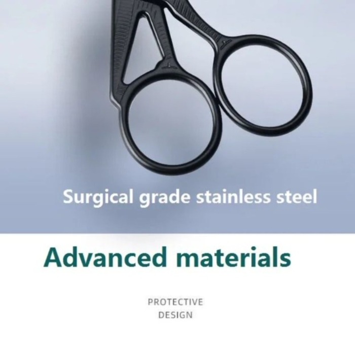 2021 Facial Hair Scissors Rounded Professional Stainless Steel Mustache ...