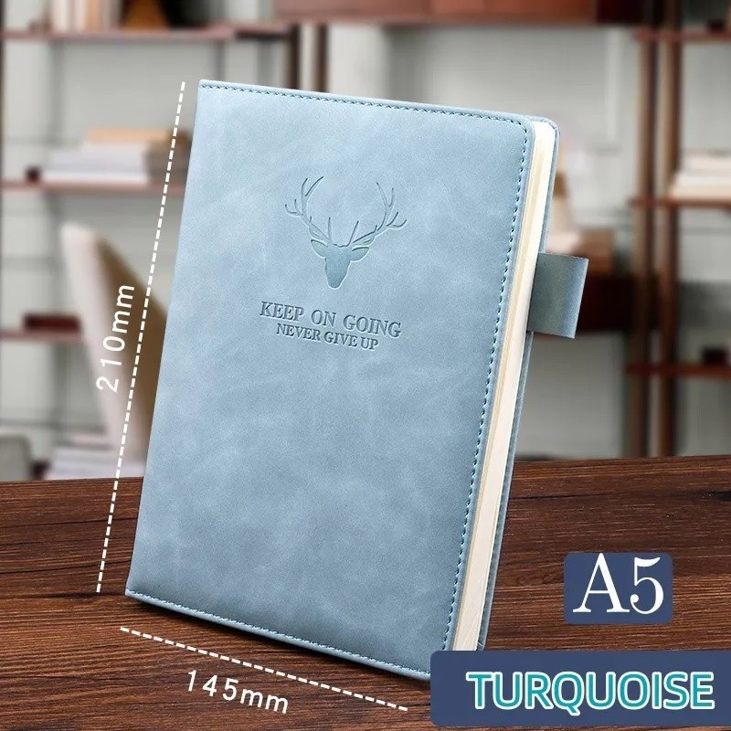 A5 notebook super thick notepad skin feeling leather diary school ...