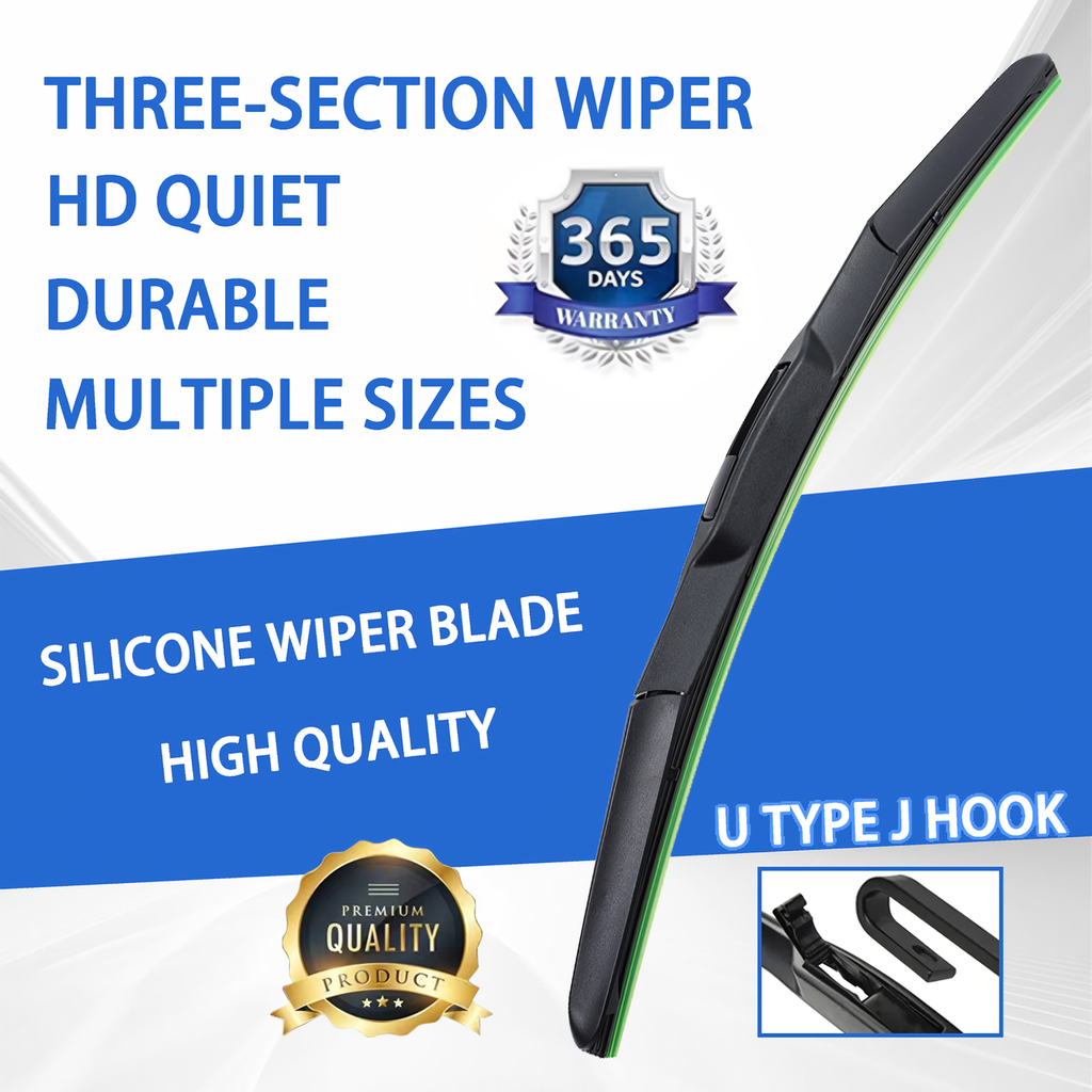 Car Wiper Blade Universal U Type J Hook 14"16"17"18"19"20"21"22"Windscreen Windshield silica gel ...