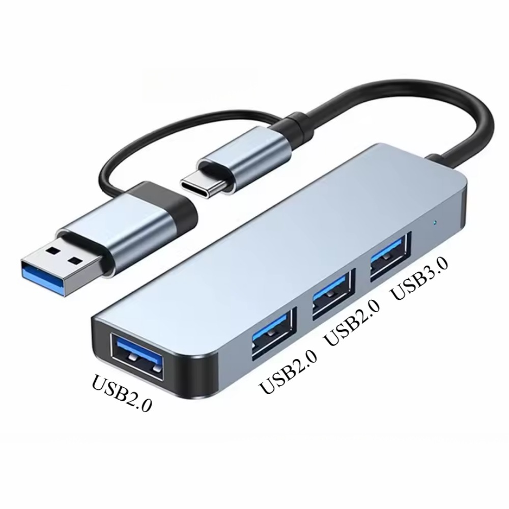 USB HUB Type C Adapter 4 Port Concentrator Docking Station Multi Dock ...
