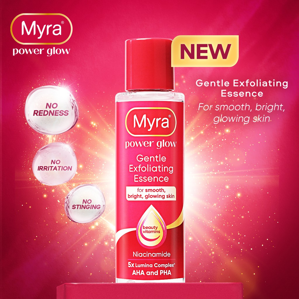 Myra Power Glow Gentle Exfoliating Essence 150ml | Shopee Philippines