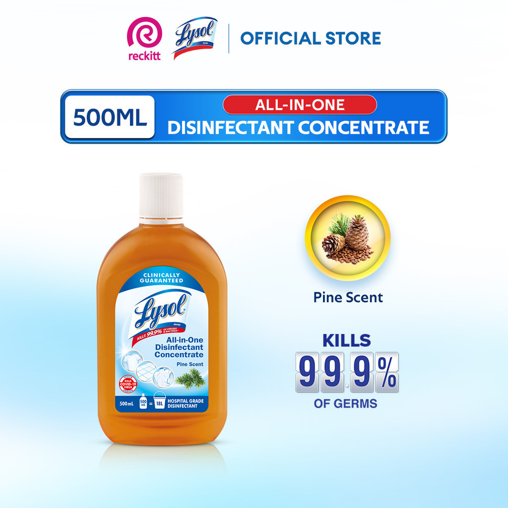 Lysol All-in-One Disinfectant Concentrate Hospital Grade 500mL | Shopee ...