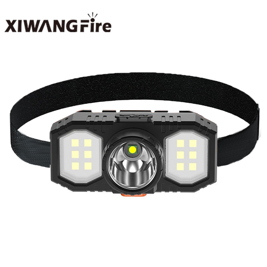 New Q5+COB LED Headlight USB Rechargeable Built-in Battery Portable ...