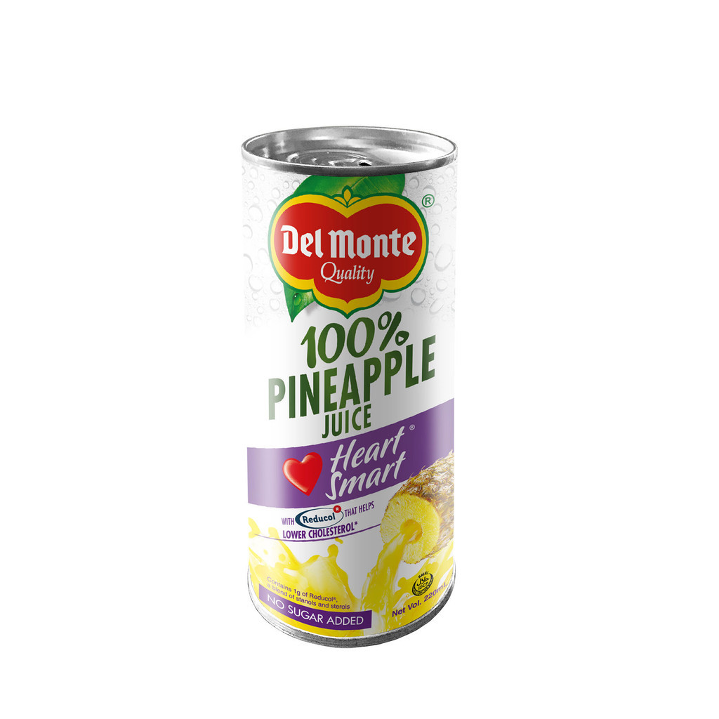 Del Monte 100% Pineapple Juice Drink Heart Smart with Reducol for Lower ...
