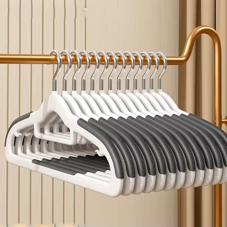 Aesthetic Heavy Duty Non-Slip Metal Clothes Hanger Set for Adults with ...