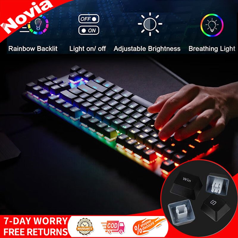 Novia 87 Magnetic Axis Keyboard Full Keys Hot Swappable Magic Light RGB ...