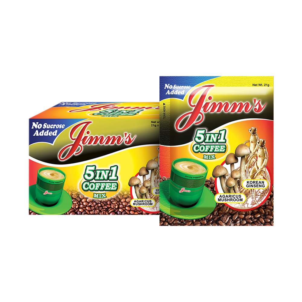 Jimm's Coffee Mix | 5 in 1 Coffee No Sucrose Added - 20 sachets of 21g ...