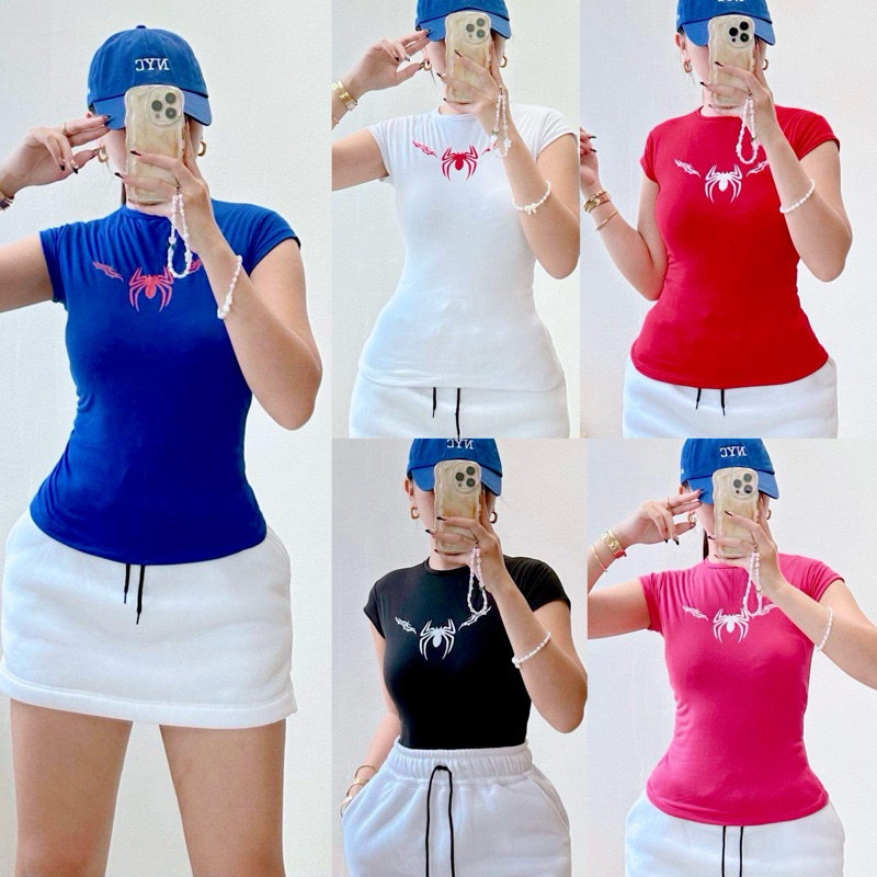 SPIDER Double Lining Full Length Cotton Top | Shopee Philippines