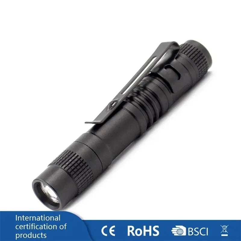 Mini Pen-Shaped Small Flashlight Aluminum Alloy Waterproof with Pen ...