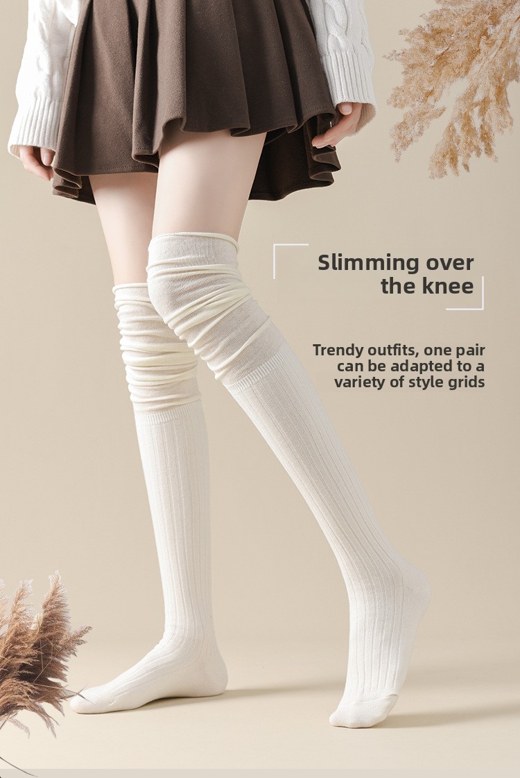 Japanese JK Stackable Thigh-High Socks - Breathable Cotton, Non-Slip JK ...
