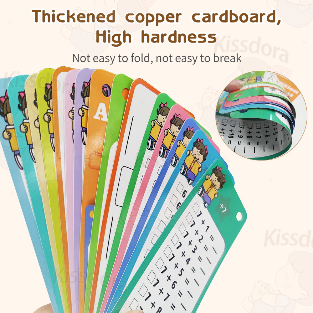 Kissdora Addition Flash Cards for Kids Reusable Exercise Math Addition ...