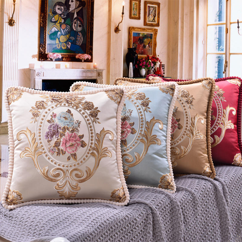 European style jacquard classical sofa pillowcase suitable for home and ...