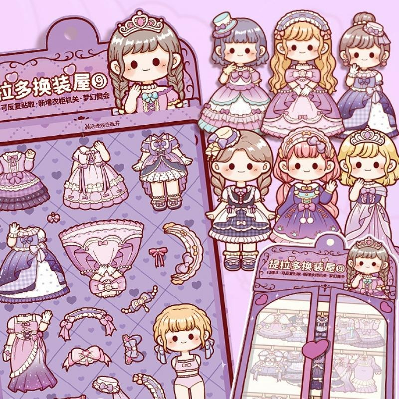 Mr.Paper Daily Wear Dress Up Stickers 12 Sheets/Set 10 Optional Cute ...