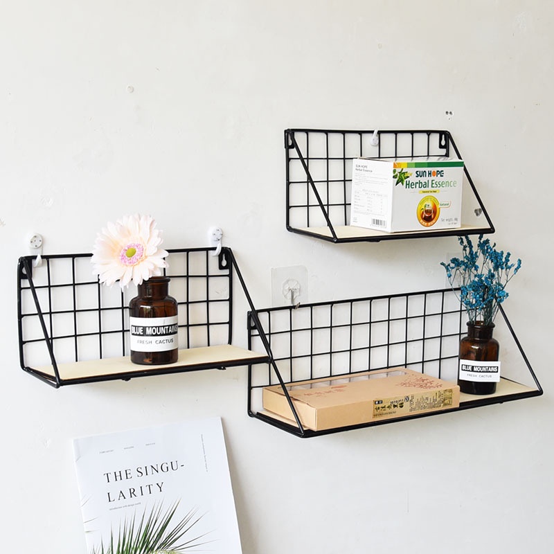 Rules Wall Storage Rack Hanging Shelf Metal Rack Home Decor Wall ...