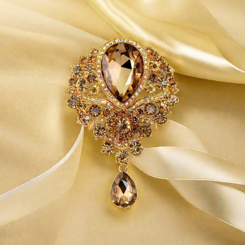 Elegant Brooch - Exaggerated Vintage Jewelry Pin, Bold Statement Piece ...