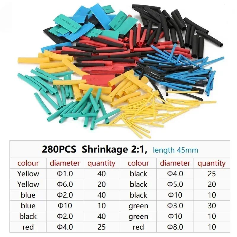 Heat Shrinkable Tube Insulation Tube Wrapping Kit Electrical Connection ...