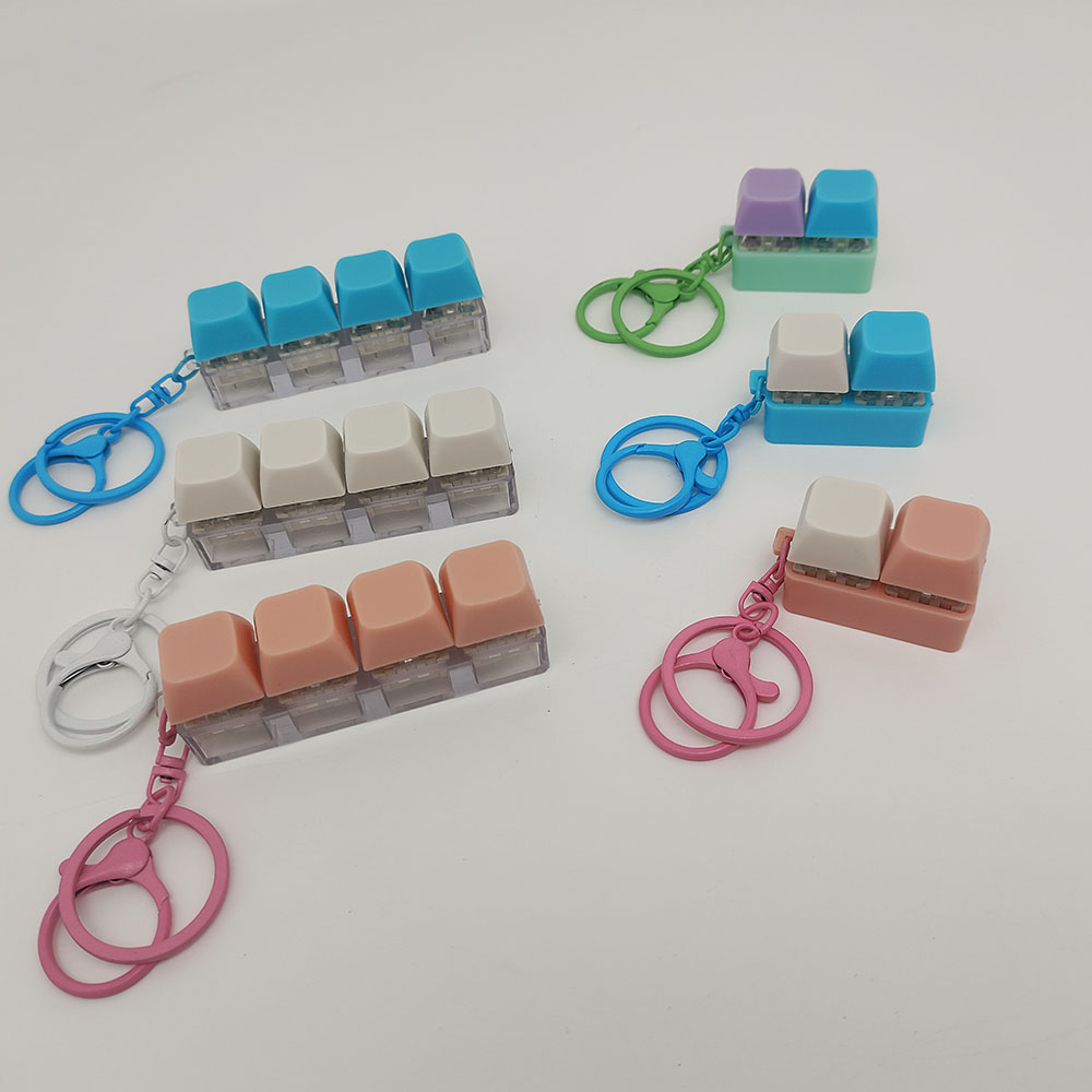Fingertip Press Decompression Toy Colorful Keycap Keychain Key Ring Key ...