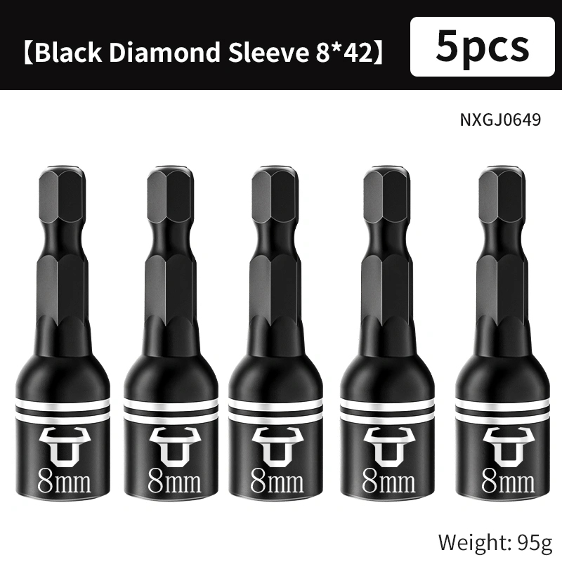 5pcs/Set 8mm*42mm Hex Magnetic Socket Wrench Screwdriver Adapter ...