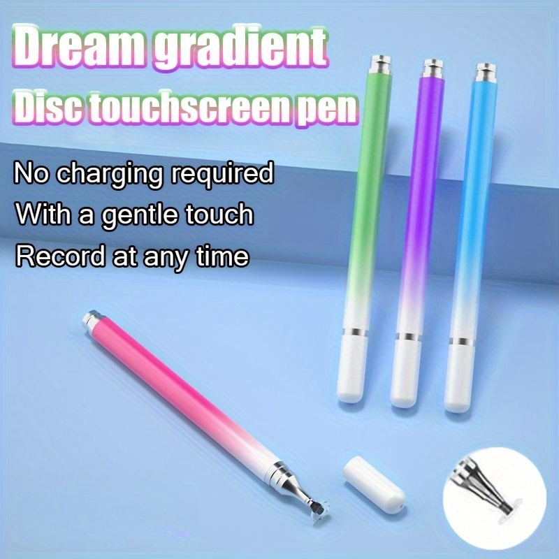 Multi-color capacitive magnetic disk touchscreen stylus with smooth ...