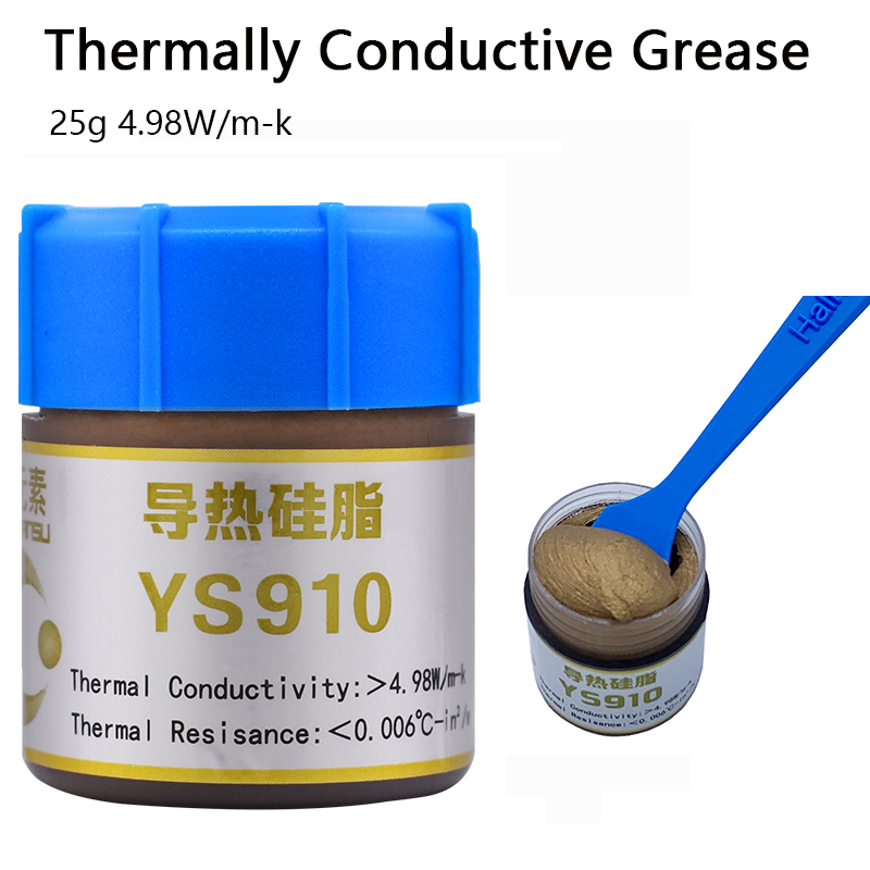Thermal Conductivity Grease Paste Silicone Heat Sink Compound 25g 4.39W ...