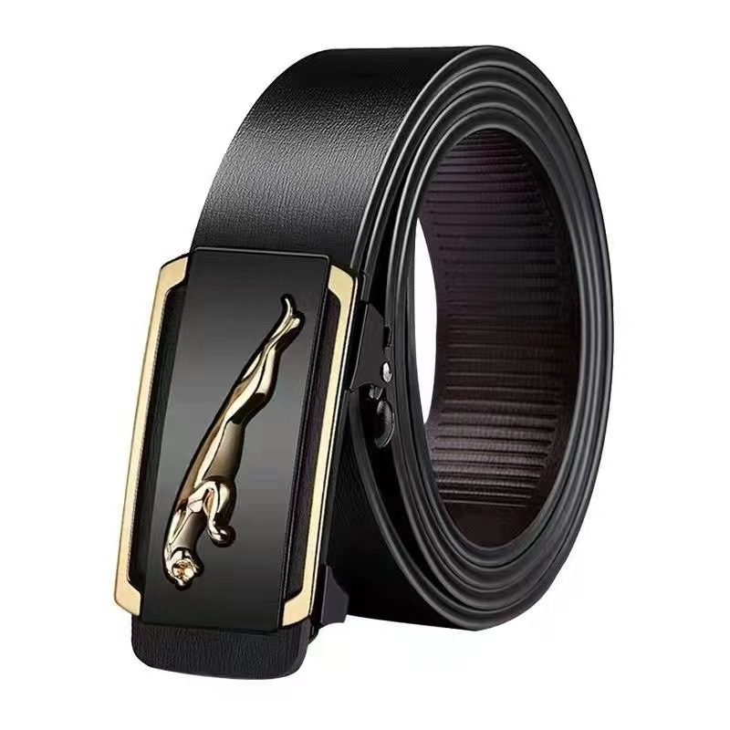 Male Jaguar Toothless Inner Wear Automatic Buckle Men's Belt Casual ...