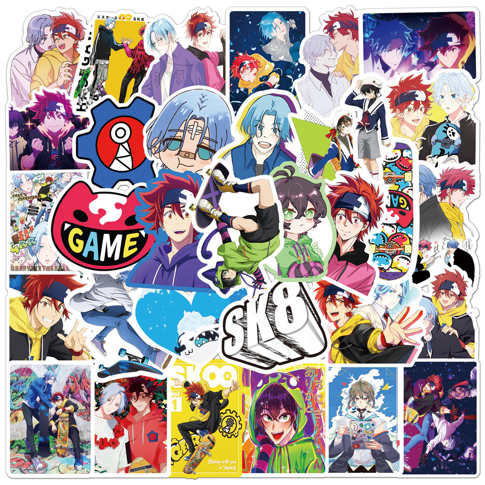 50PCS SK8 The Infinity Anime Stickers - Waterproof Vinyl Decals for ...
